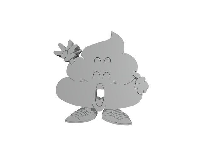 Text Flip - Dual illusion - Arale Poop 3D model 3D printable | CGTrader