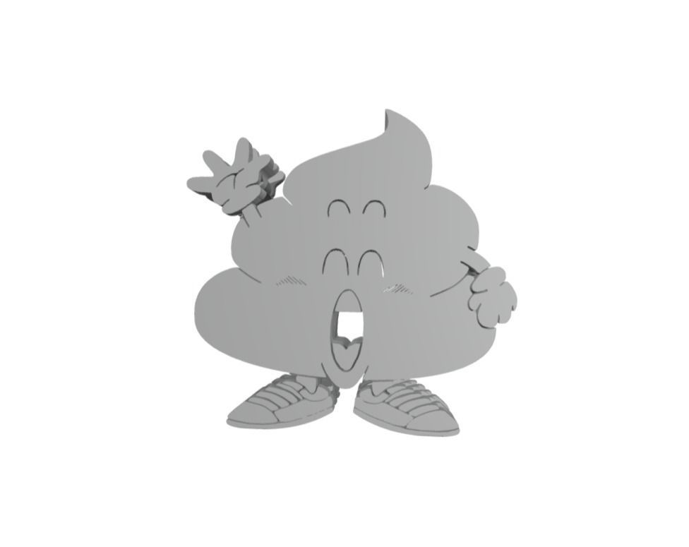 Text Flip - Dual illusion - Arale Poop 3D model 3D printable | CGTrader