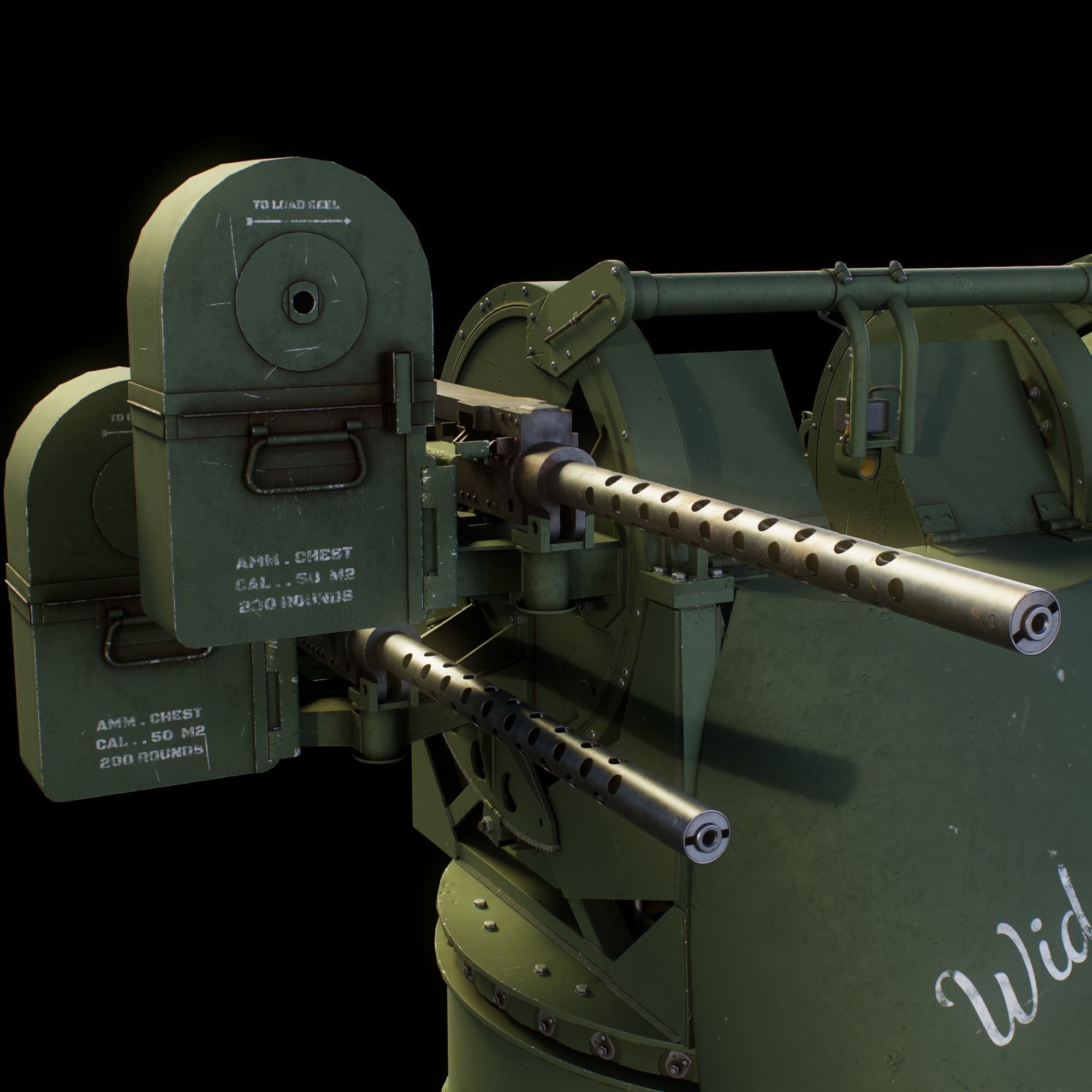 3D model M45 Quadmount VR / AR / low-poly | CGTrader