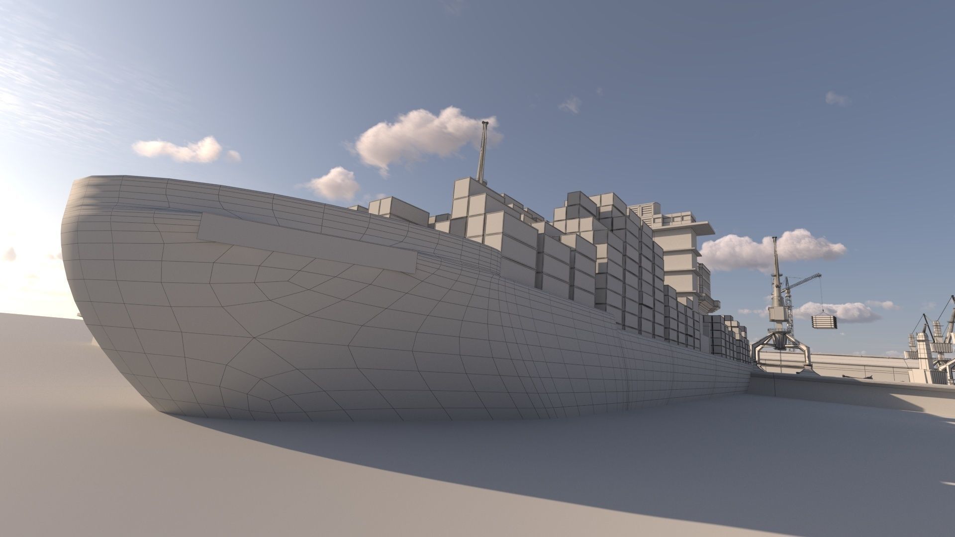Detailed Commercial Harbor 3D Pack 3D model | CGTrader