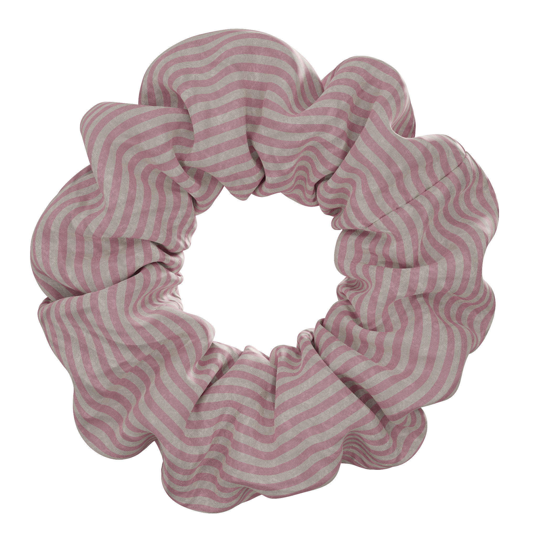 Scrunchy pink strip 3D model animated | CGTrader