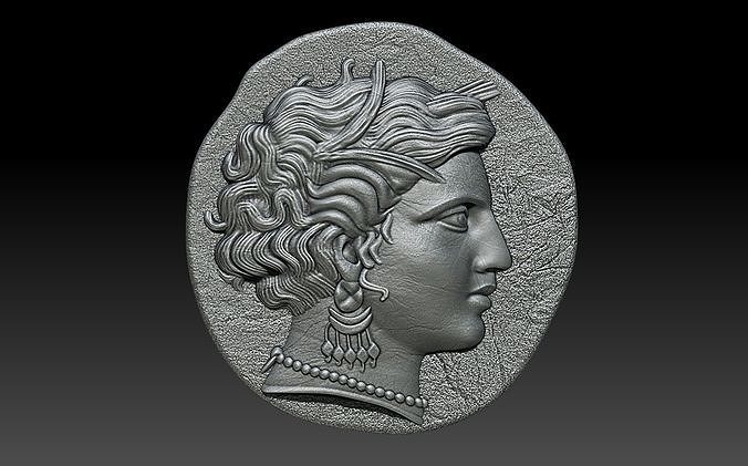 DEMETER COIN 3D model 3D printable | CGTrader