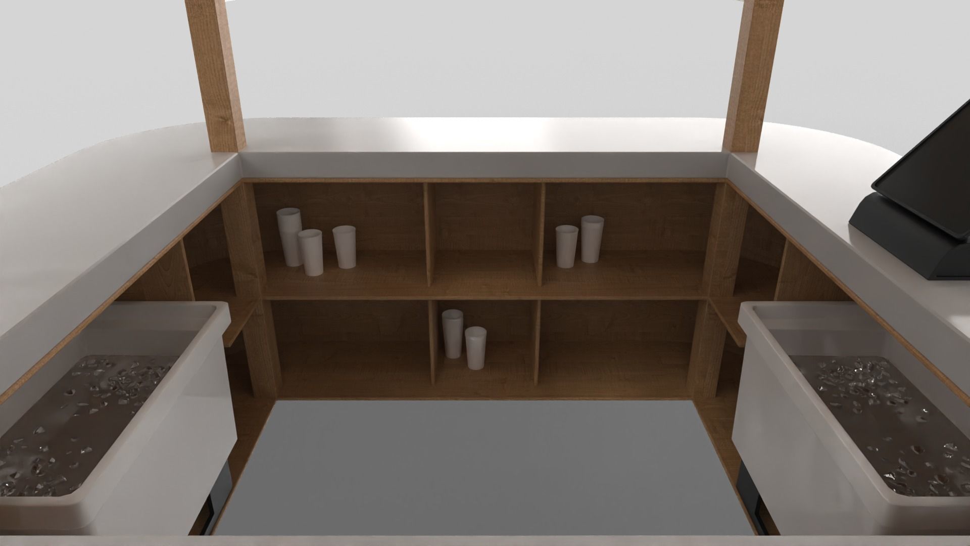 Beach Bar 3x3 Meters 3D model | CGTrader