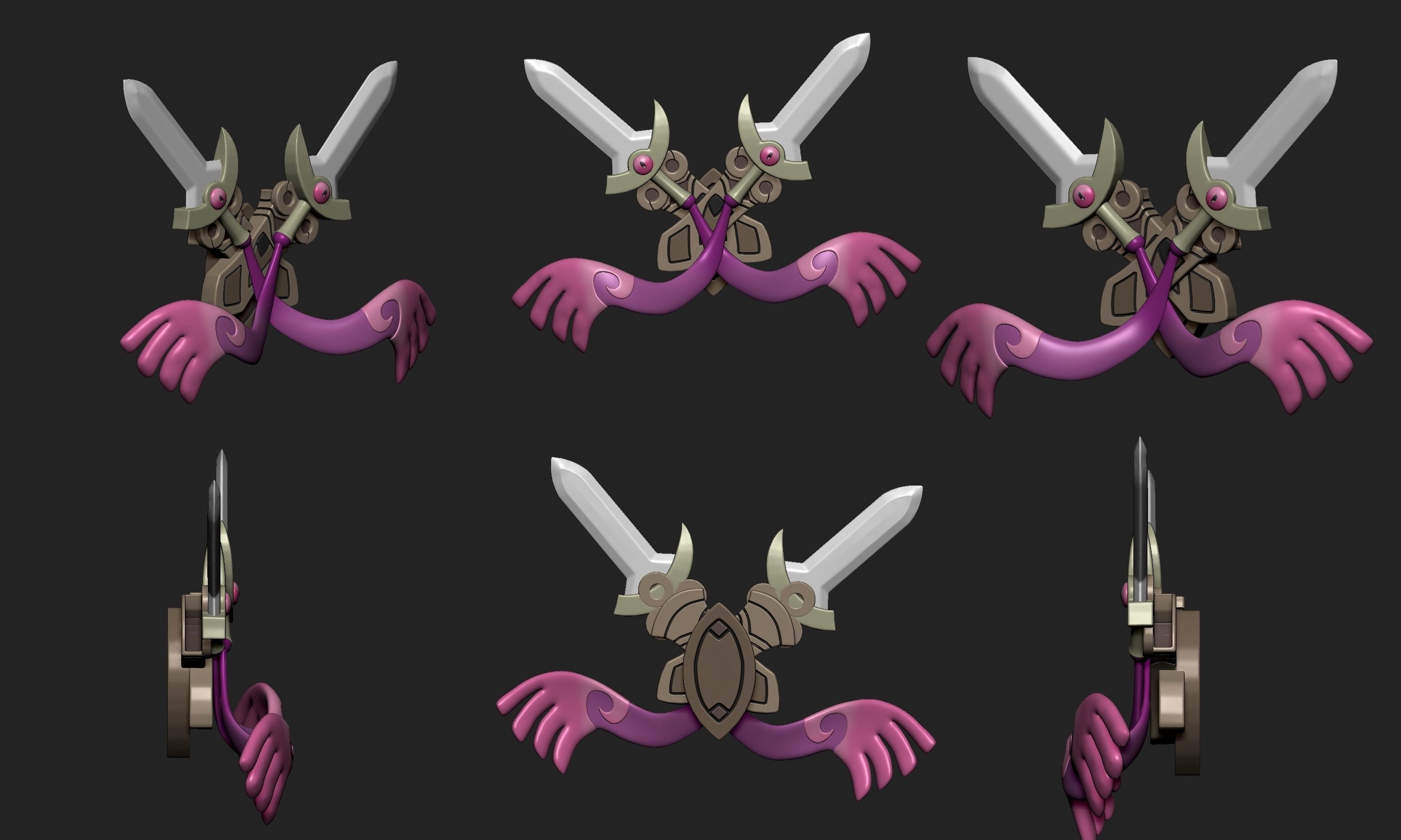 Pokemon - Doublade with 2 poses 3D model 3D printable | CGTrader