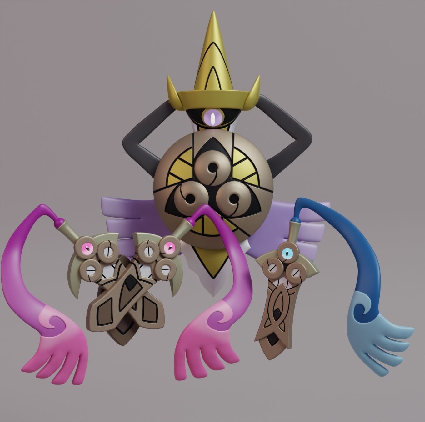 Pokemon - Honedge Doublade and Aegislash with 2 poses 3D model 3D ...