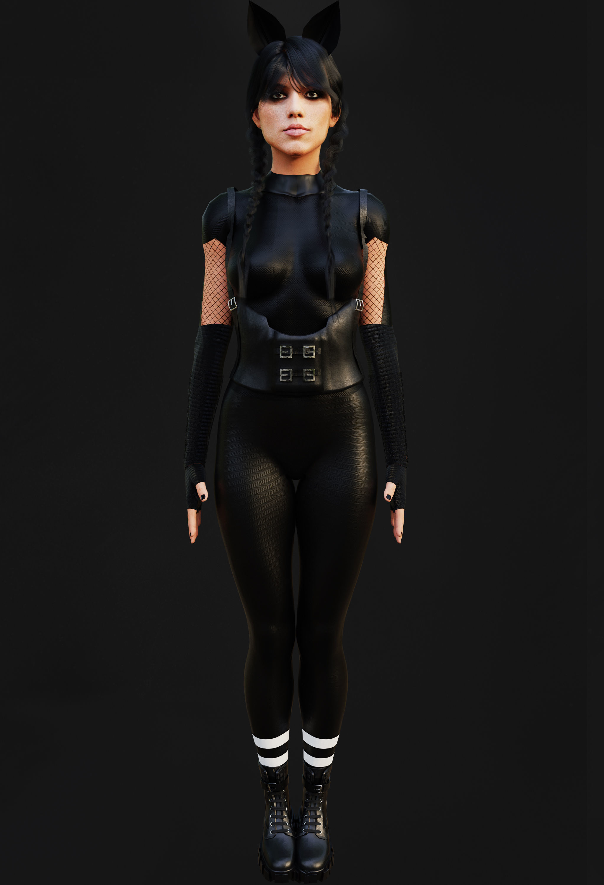 Wednesday Addams 3D model rigged | CGTrader