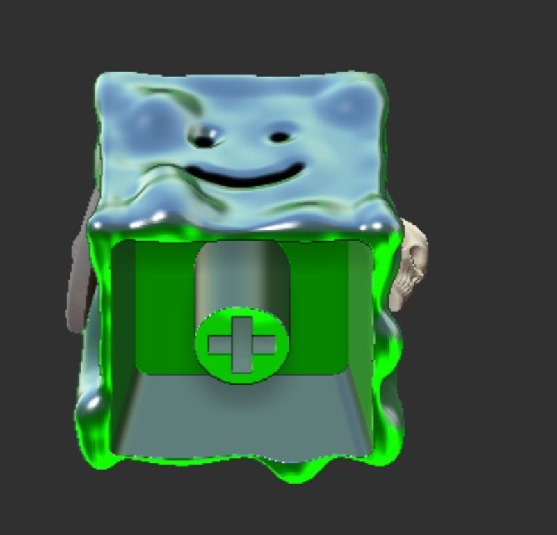 Keycap Slime Skull DnD deugons and dragons 3D model 3D printable | CGTrader