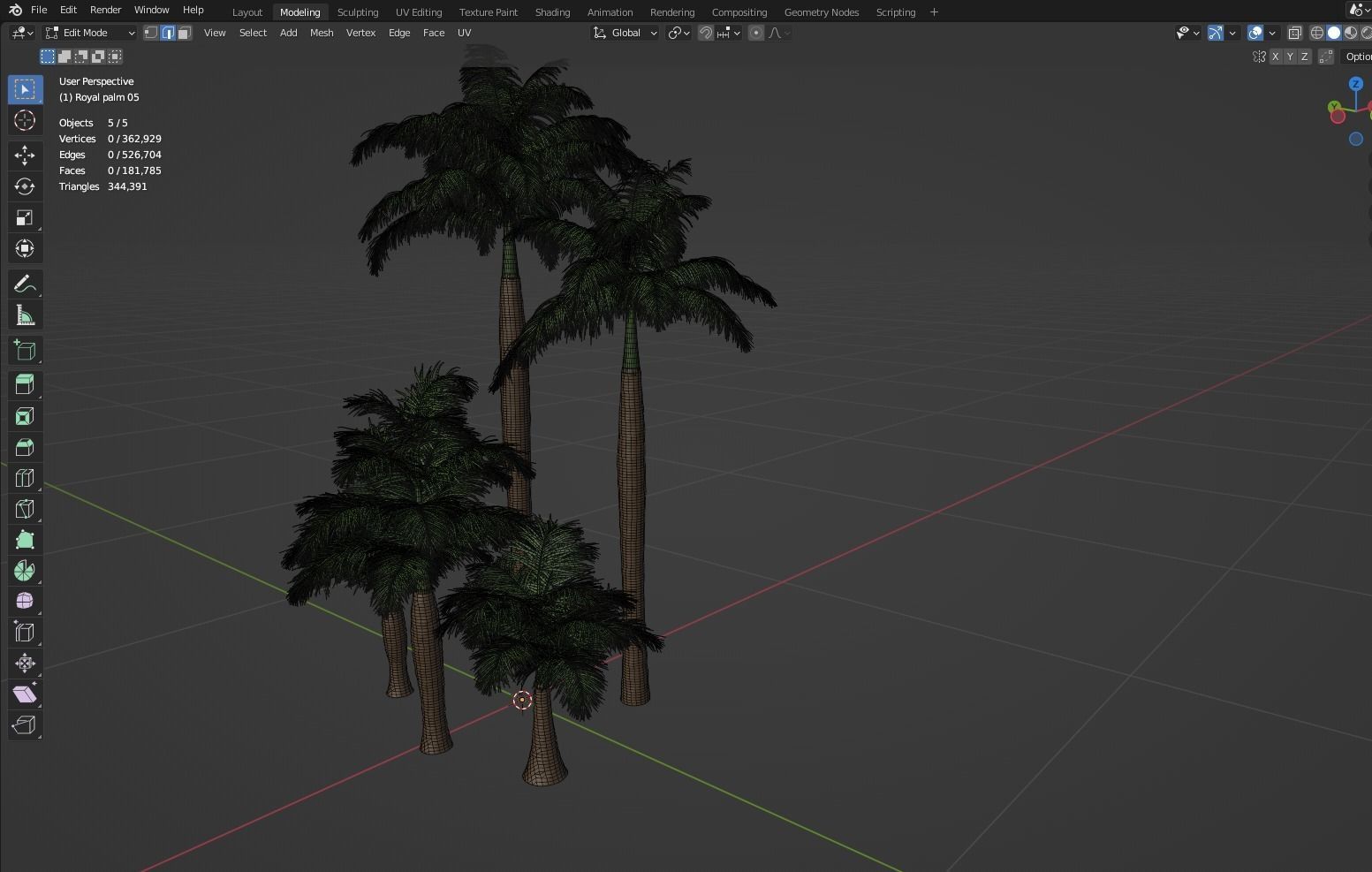 3D model Palm Trees Pack 3d models VR / AR / low-poly | CGTrader