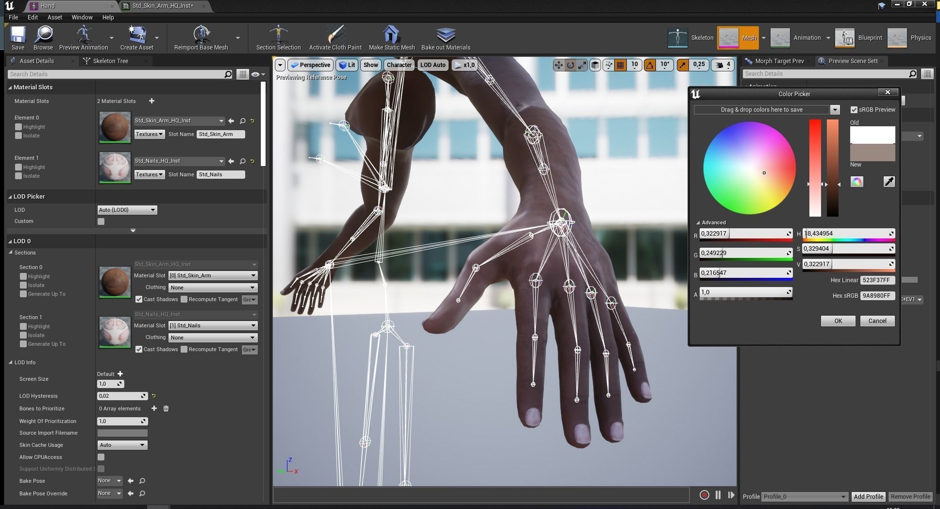 3D model VR 4K Realistic Hands Multi-Skins Colors Rigged HQ VR / AR ...