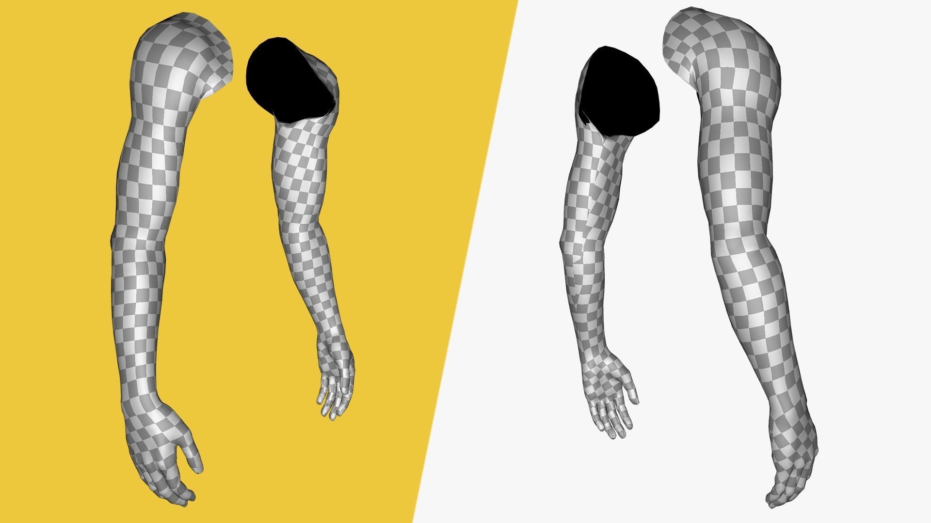 3D model VR 4K Realistic Hands Multi-Skins Colors Rigged HQ VR / AR ...