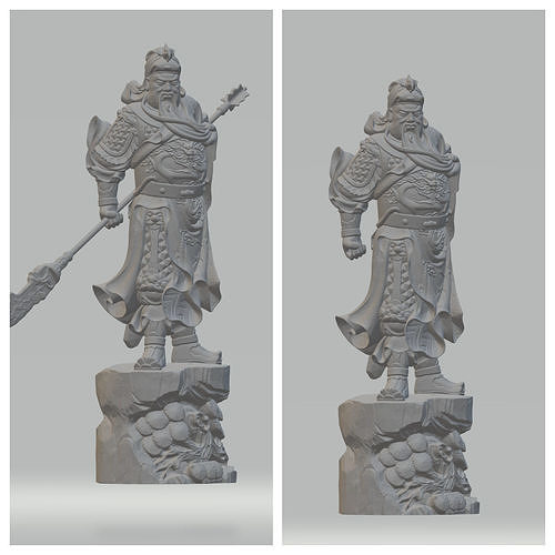 Guan Yu 3D model 3D printable | CGTrader