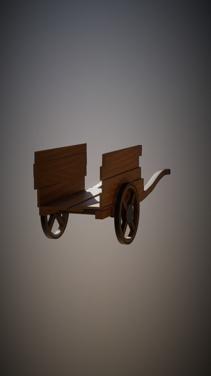 3D model Medieval wheelbarrow VR / AR / low-poly | CGTrader
