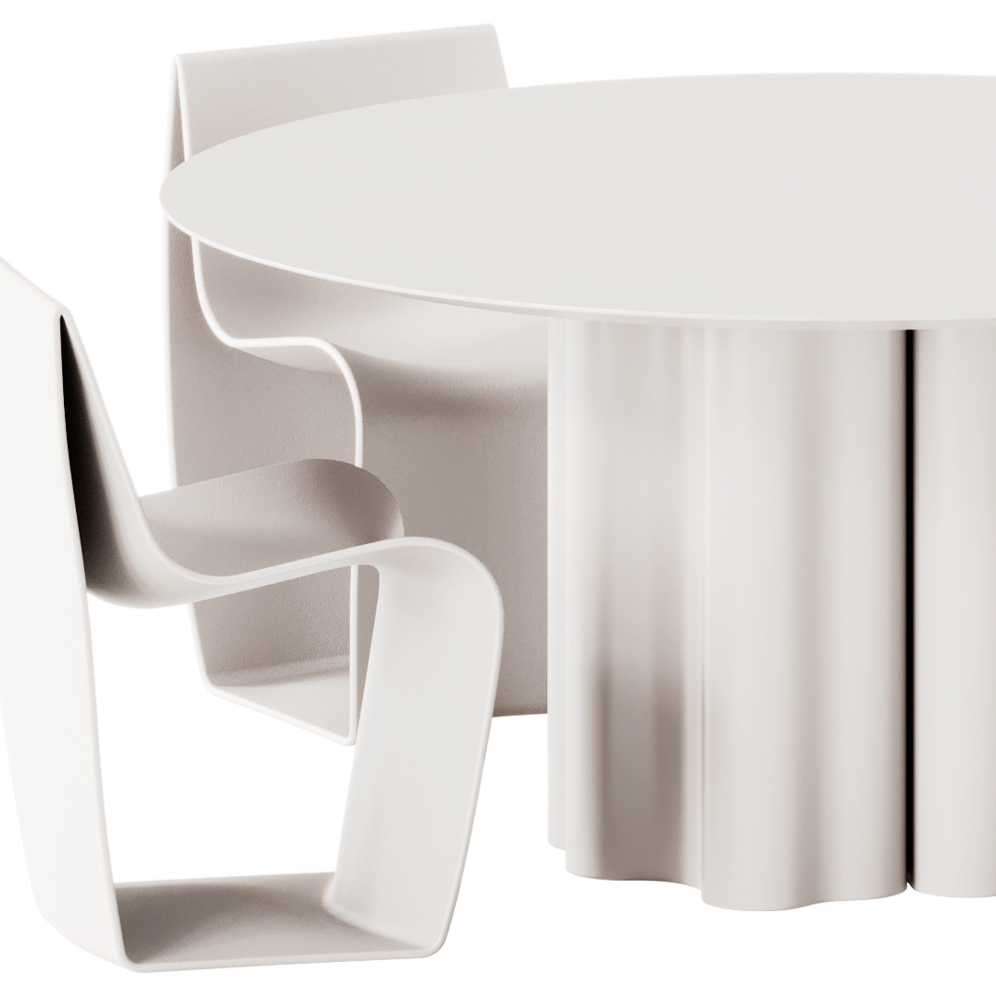 Saba Italia Teatro Magico Table and Sign Matt Chair 3D model | CGTrader