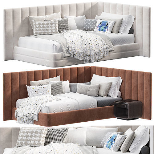 Milano modern kids bed 3D model | CGTrader