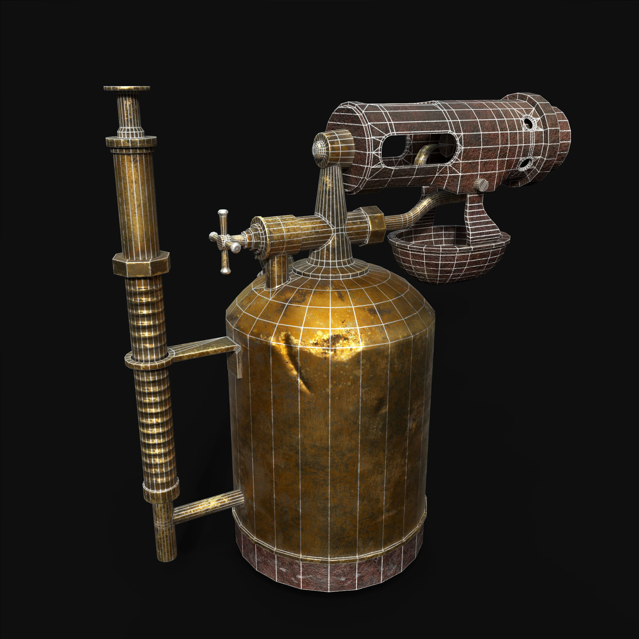 3D model vintage blowtorch VR / AR / low-poly | CGTrader