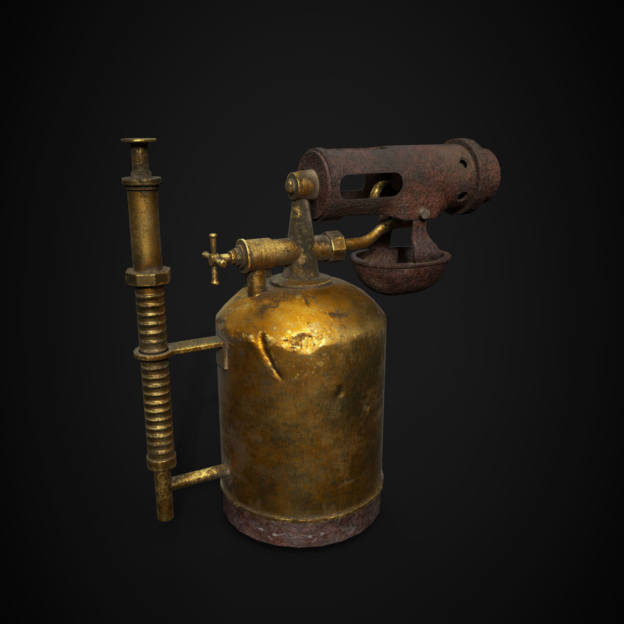 3D model vintage blowtorch VR / AR / low-poly | CGTrader