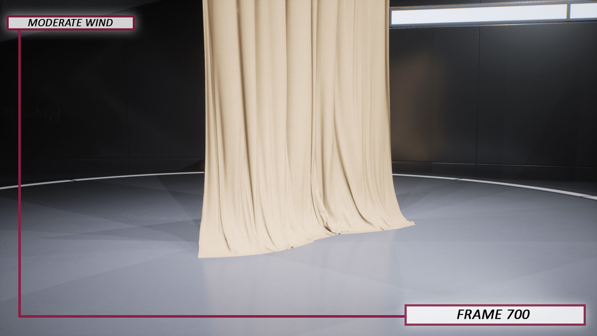 Pack of Touching Floor wind Animated Curtains with 5 wind speed 3D ...