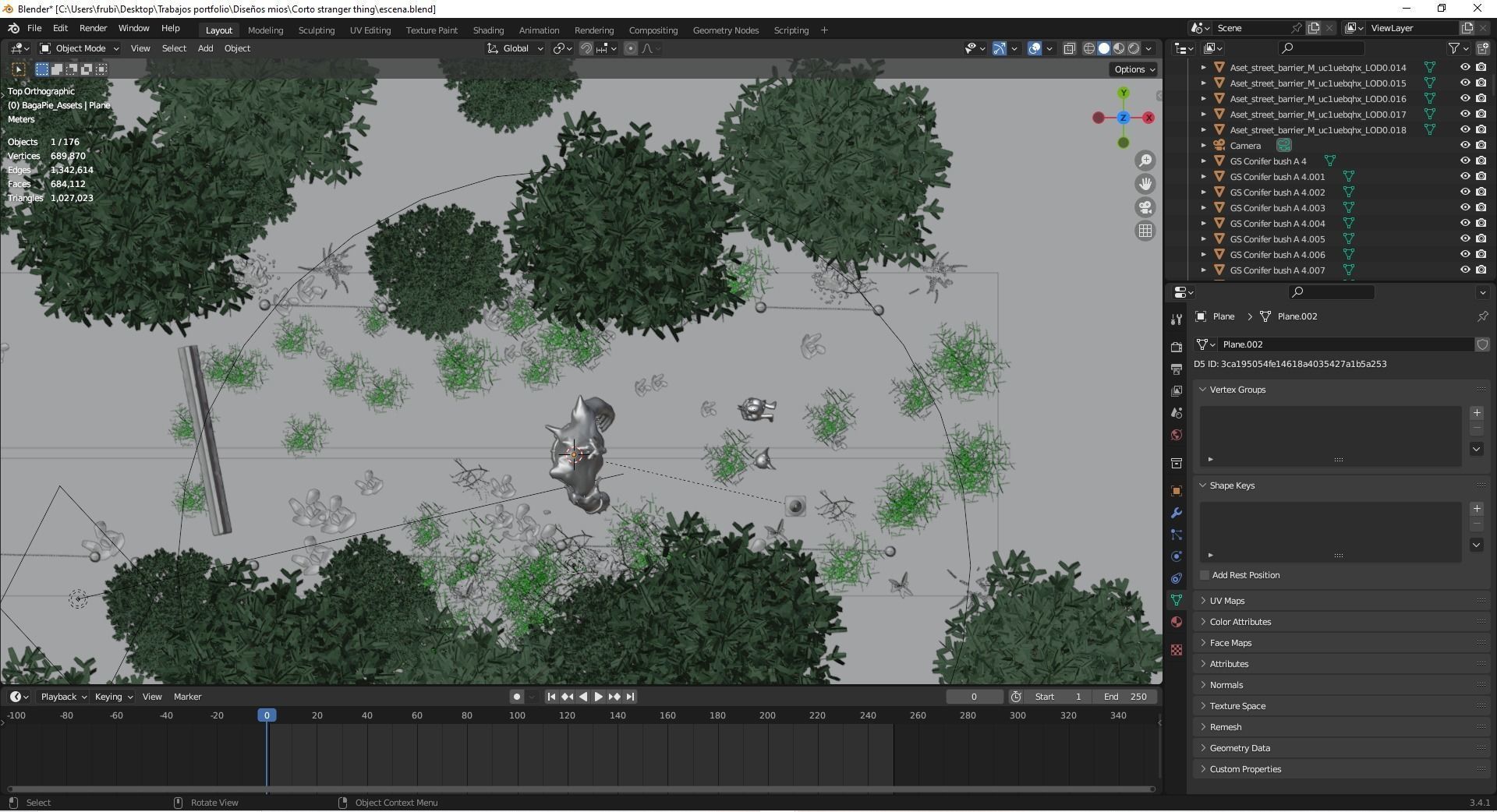 Horror scene made with blender 3D model animated rigged | CGTrader