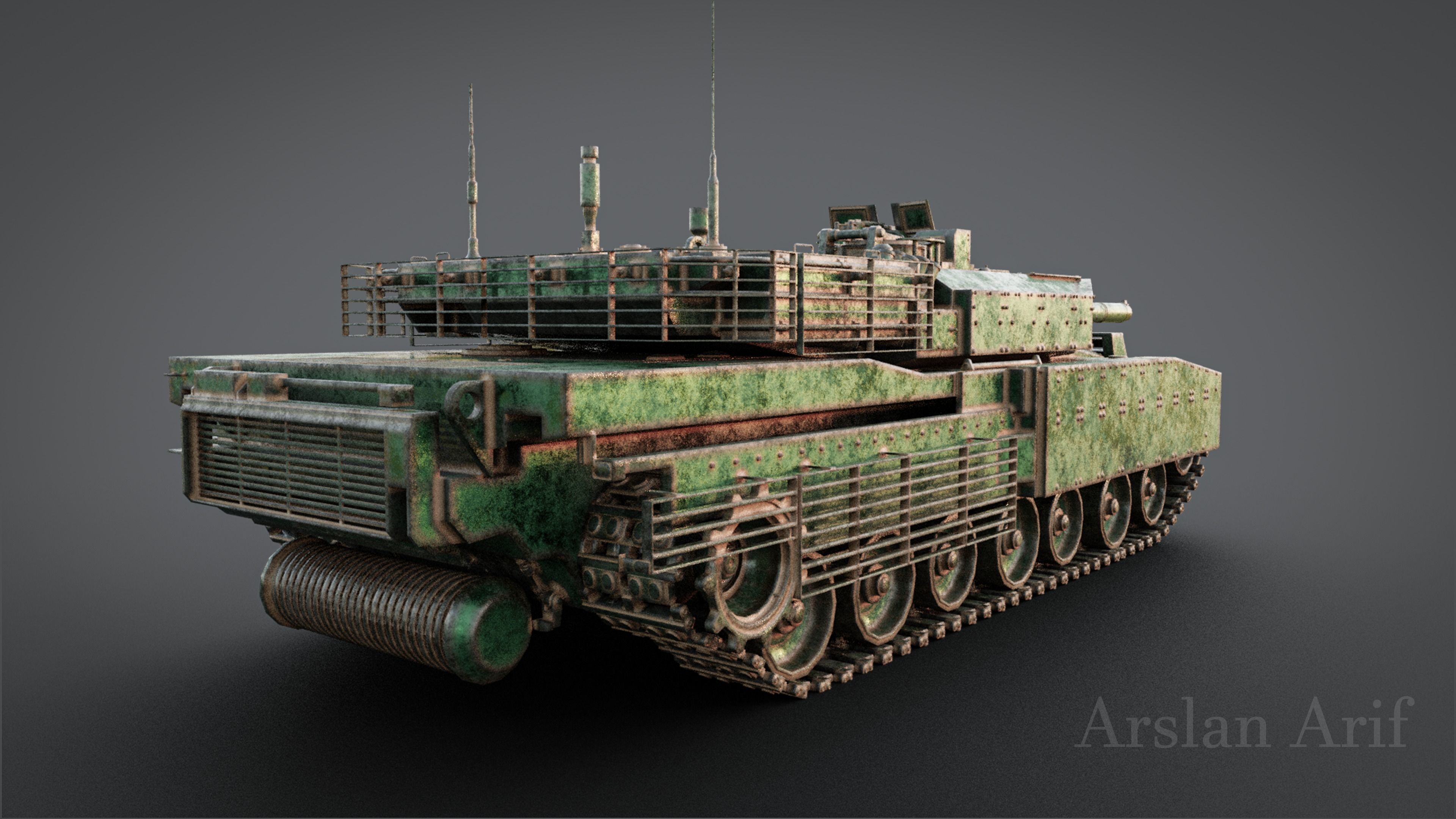 3D model Tank War Zone Machine Tank VR / AR / low-poly | CGTrader