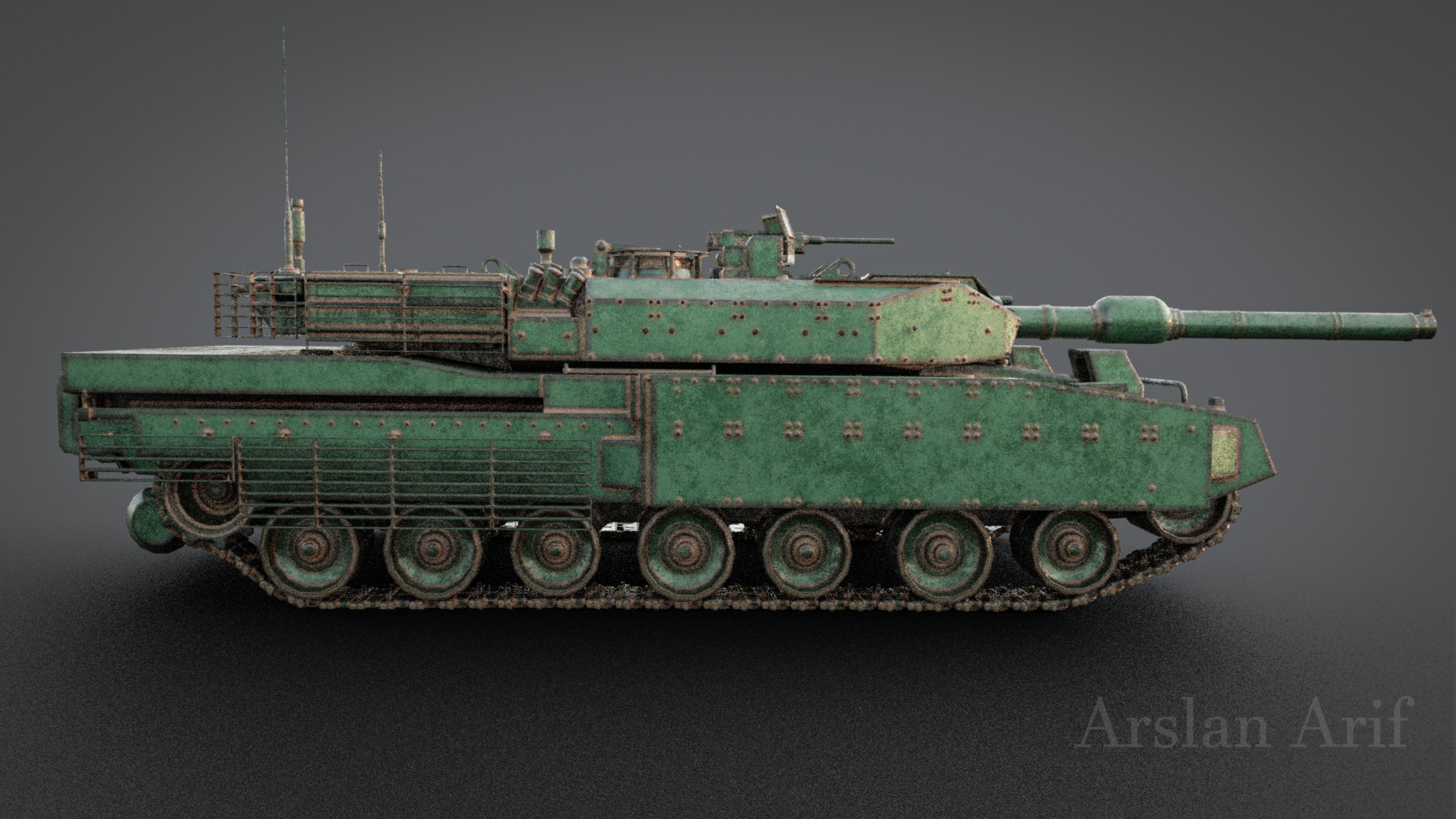 3D model Tank War Zone Machine Tank VR / AR / low-poly | CGTrader