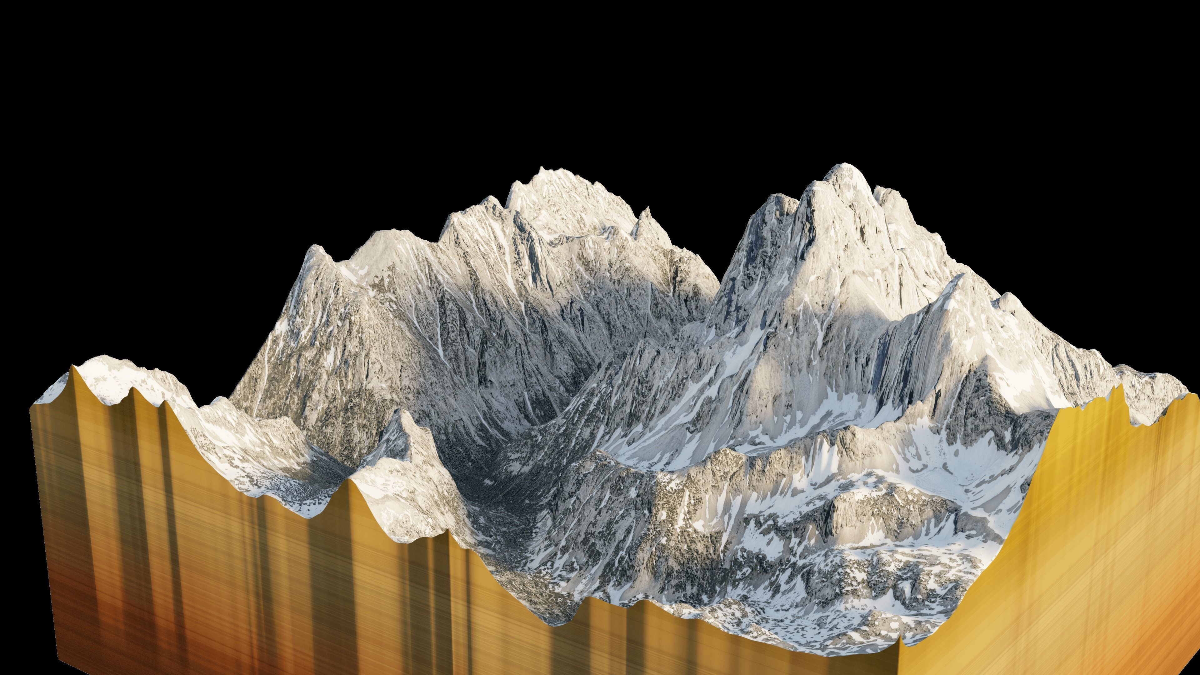 Grand Teton mountain 3d model landscape 3D model | CGTrader