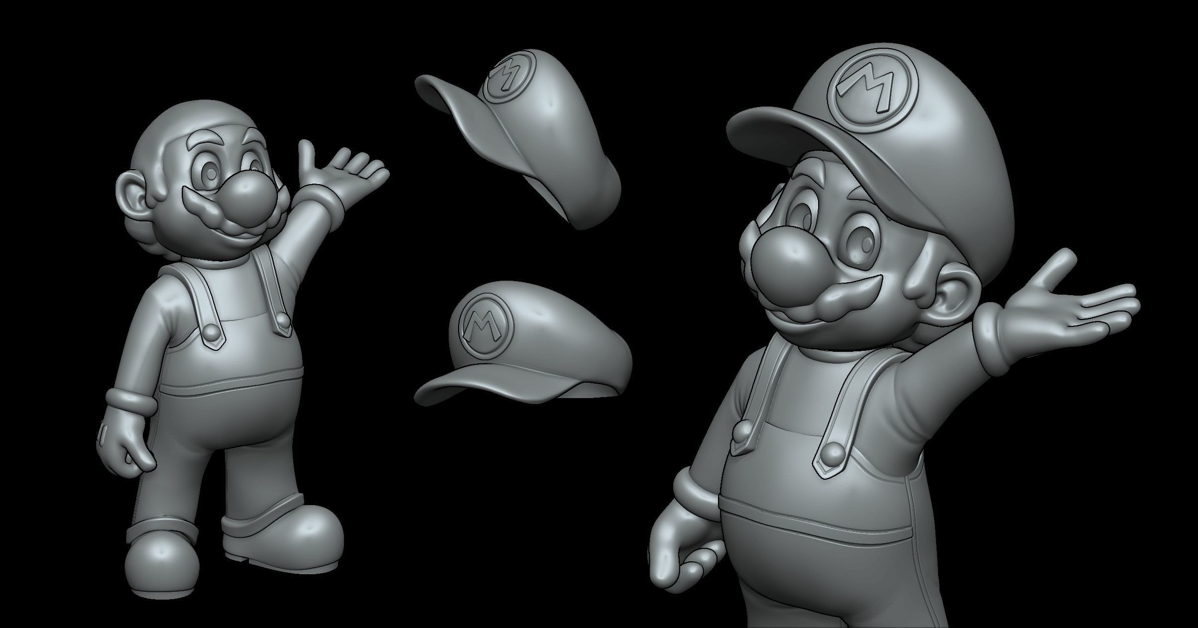 Mario 3D Model STL 3D model 3D printable | CGTrader