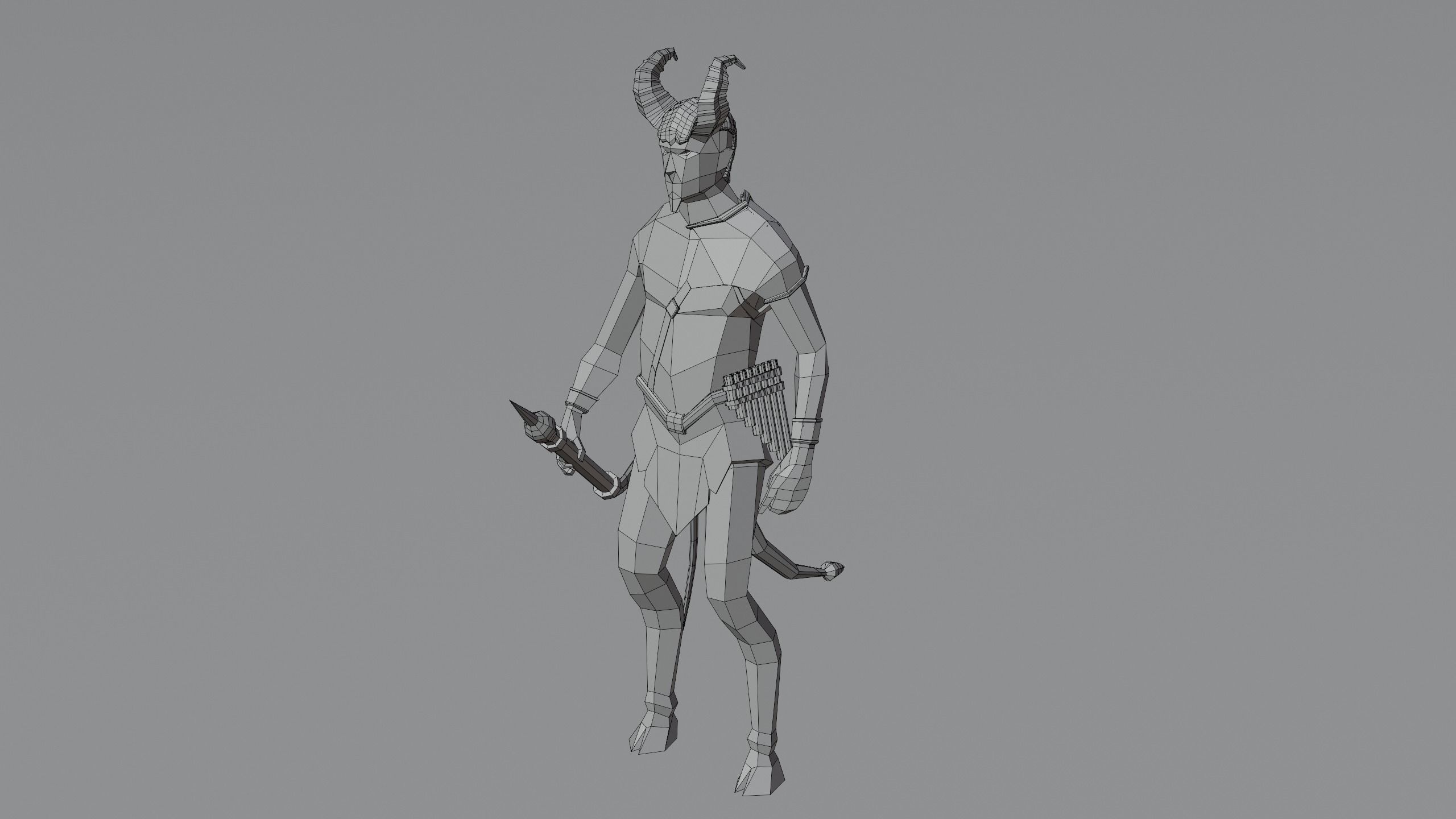 3D model Satyr half-goat Nature spirit Wild man Horned god Forest ...