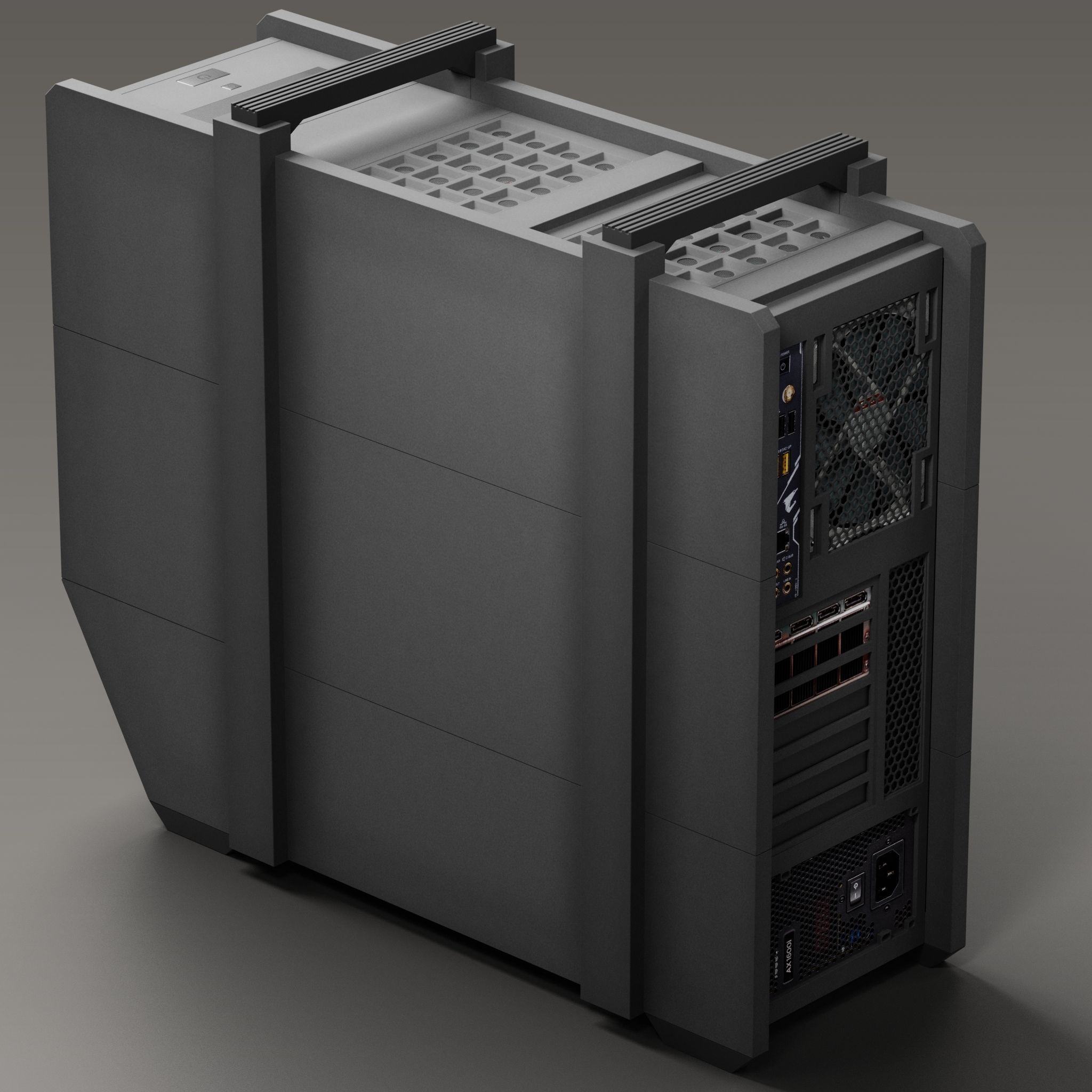 3D model Brutalist PC Case II VR / AR / low-poly | CGTrader