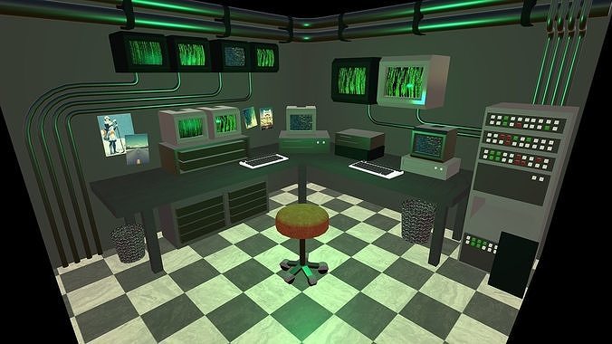 3D model Hacker Room VR / AR / low-poly | CGTrader