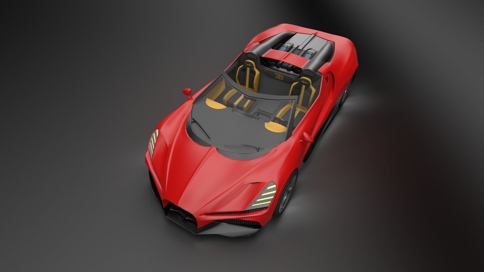 3D model Bugatti W16 Mistral VR / AR / low-poly | CGTrader