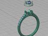 Grace Round Halo Engagement Ring 40 pointer diamond v2 3D model 3D ...