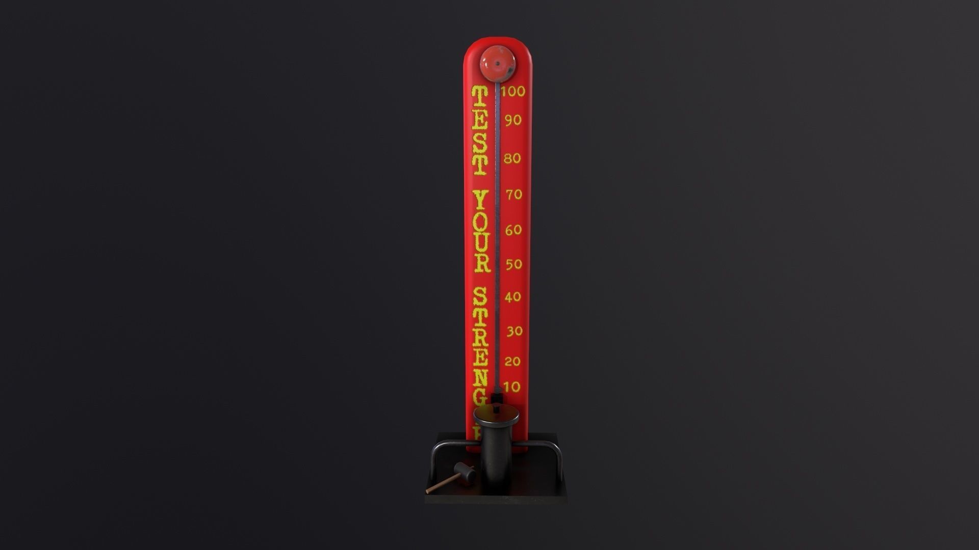 3D model High Striker - Strength Test Game 3D Model VR / AR / low-poly ...