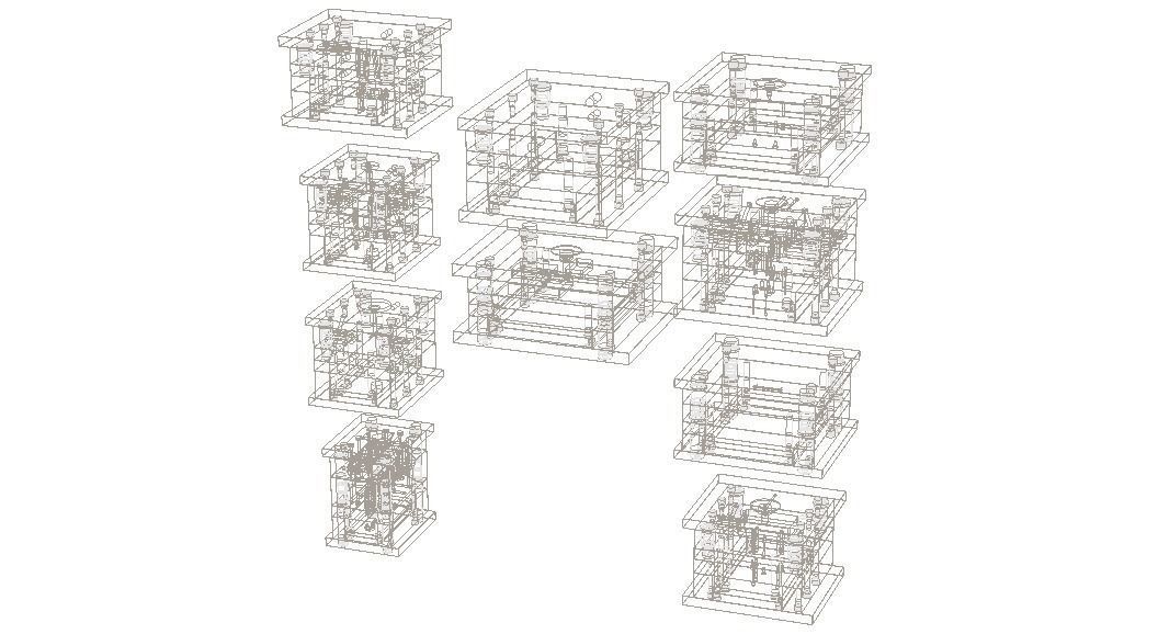 Standard Plastic Mold Base Sets 3D model rigged | CGTrader