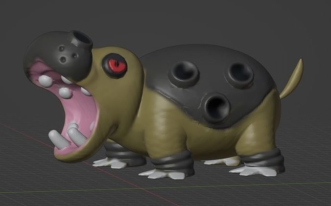 Hippowdon 3D model 3D printable | CGTrader