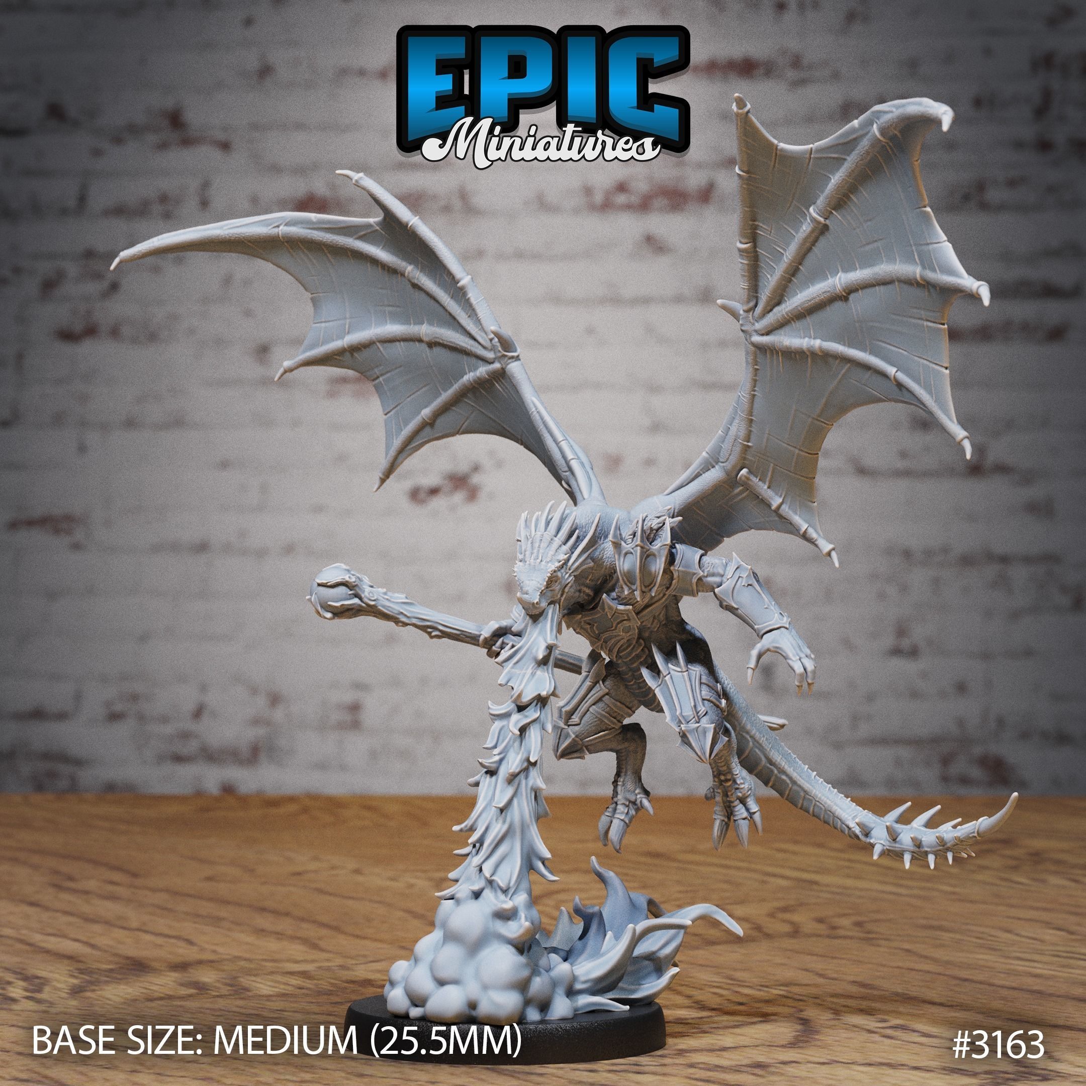 Winged Half Dragon Flying Set - DnD Tabletop Miniature 3D Model 3D ...