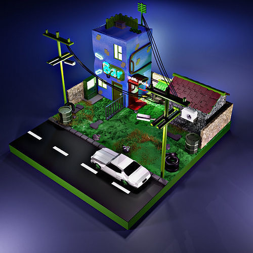 3D model 3d isometric scene VR / AR / low-poly | CGTrader