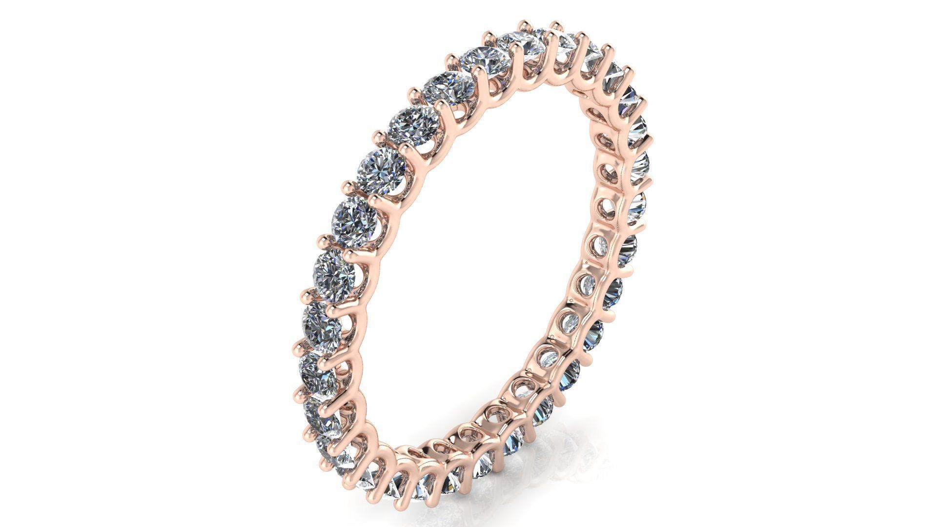 Jewelry Ring With Full Diamonds 3D model 3D printable | CGTrader