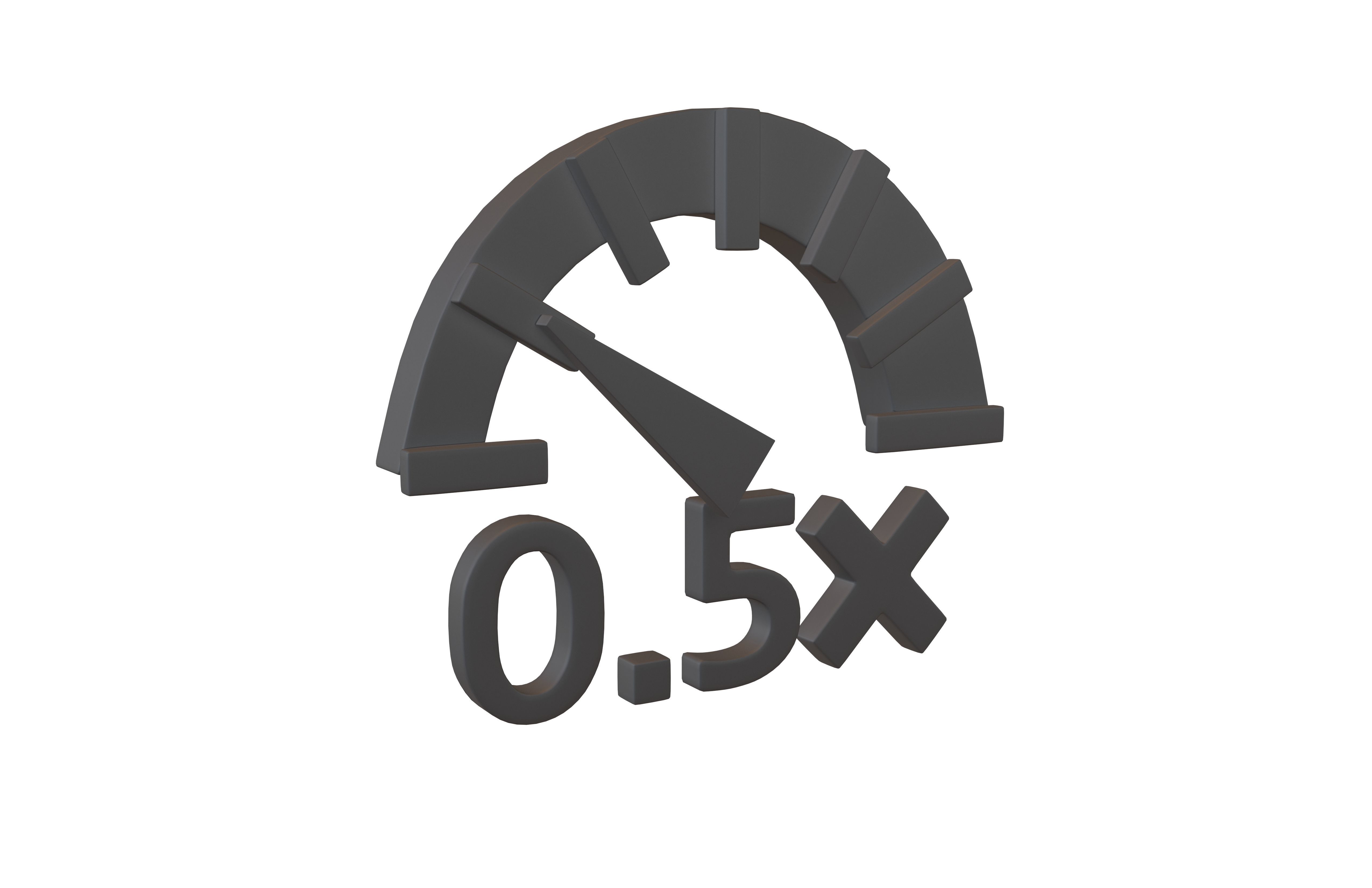 3D model Speed 0 point 5 Symbol v1 001 VR / AR / low-poly | CGTrader