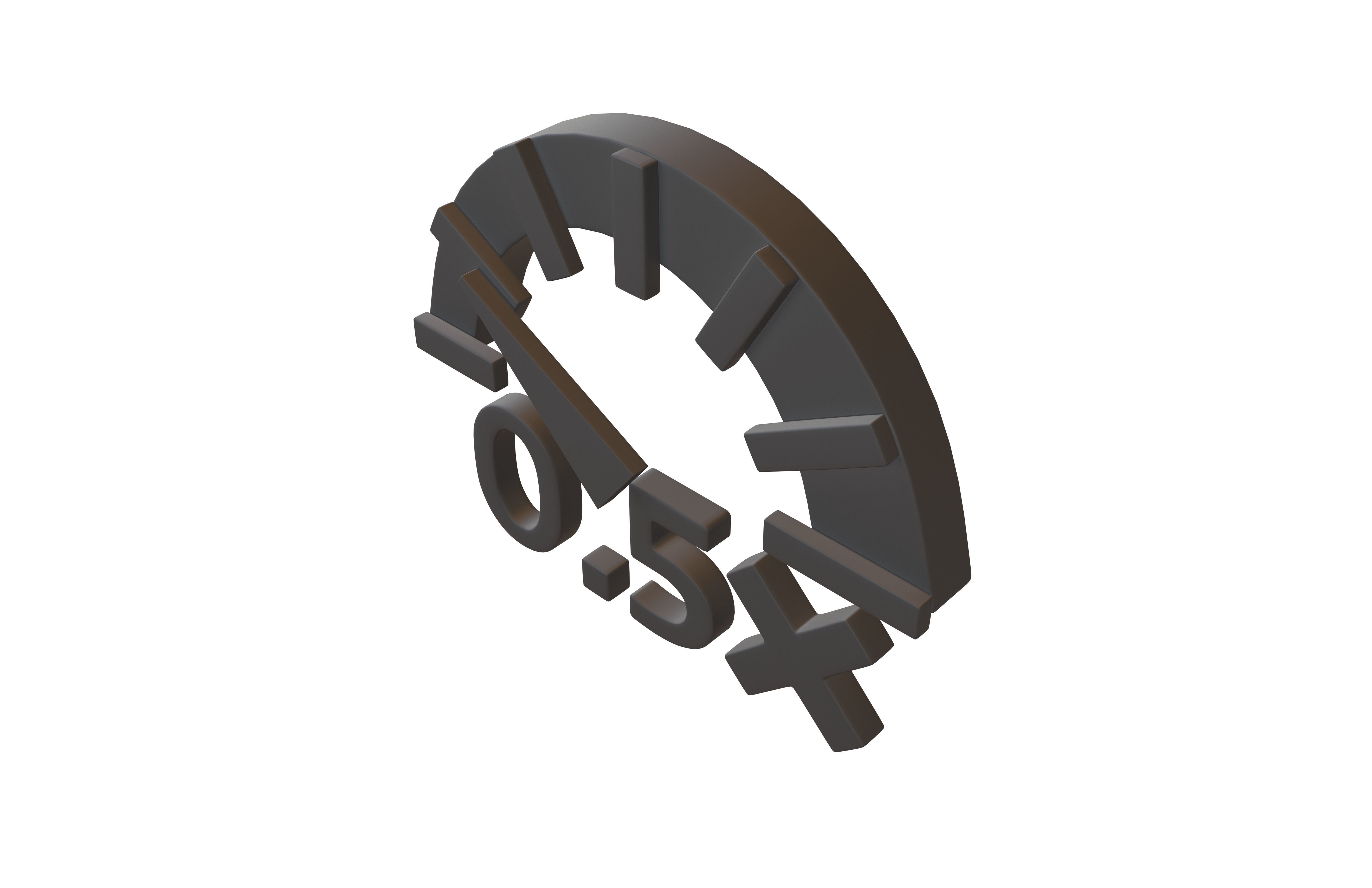3D model Speed 0 point 5 Symbol v1 001 VR / AR / low-poly | CGTrader