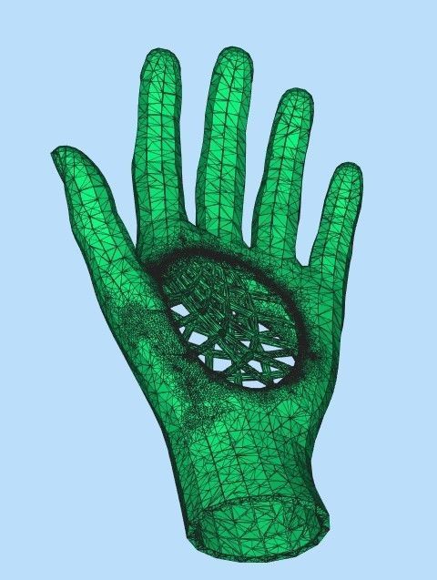 Female left hand-portional voronoi style-spread 3D model 3D printable ...