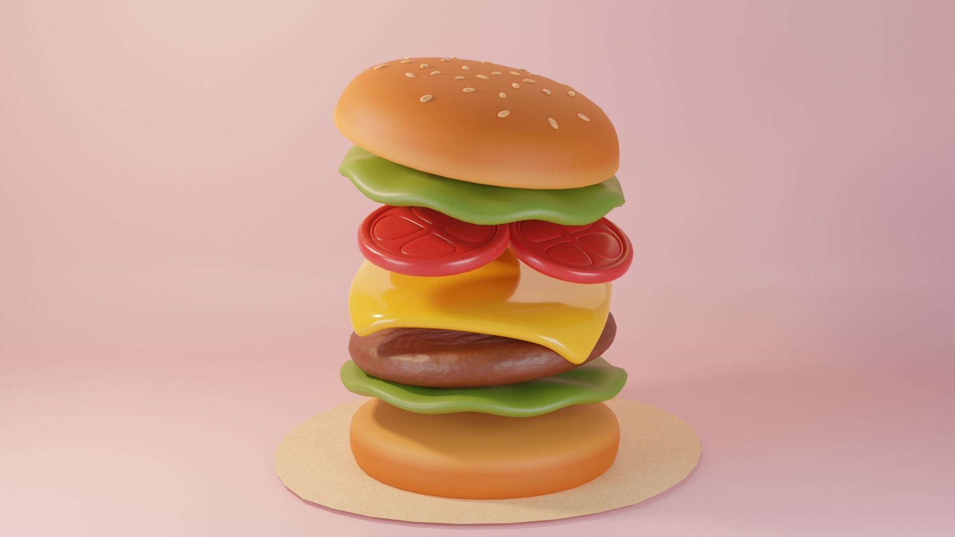Hamburger 3D model | CGTrader