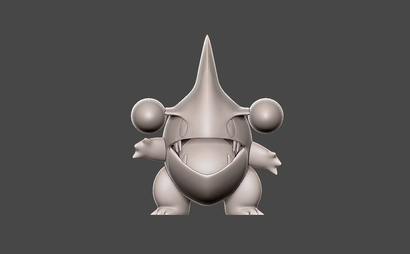 Pokemon gible 3D model 3D printable | CGTrader