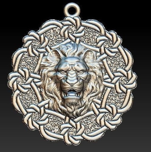 lion celtic pendant 3D model | CGTrader