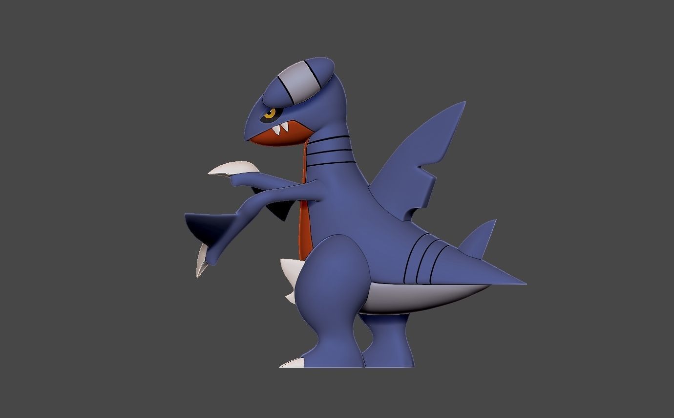 Pokemon gible evolution line 3D model 3D printable | CGTrader