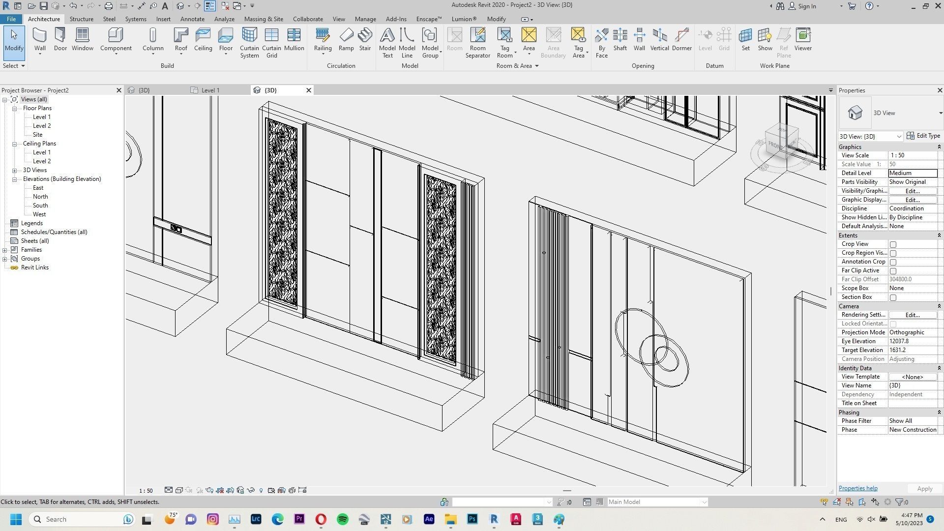 Decorative Wall Panels Backdrop Revit Family 3D model | CGTrader