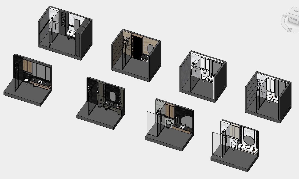Bathroom design revit family 3D model | CGTrader