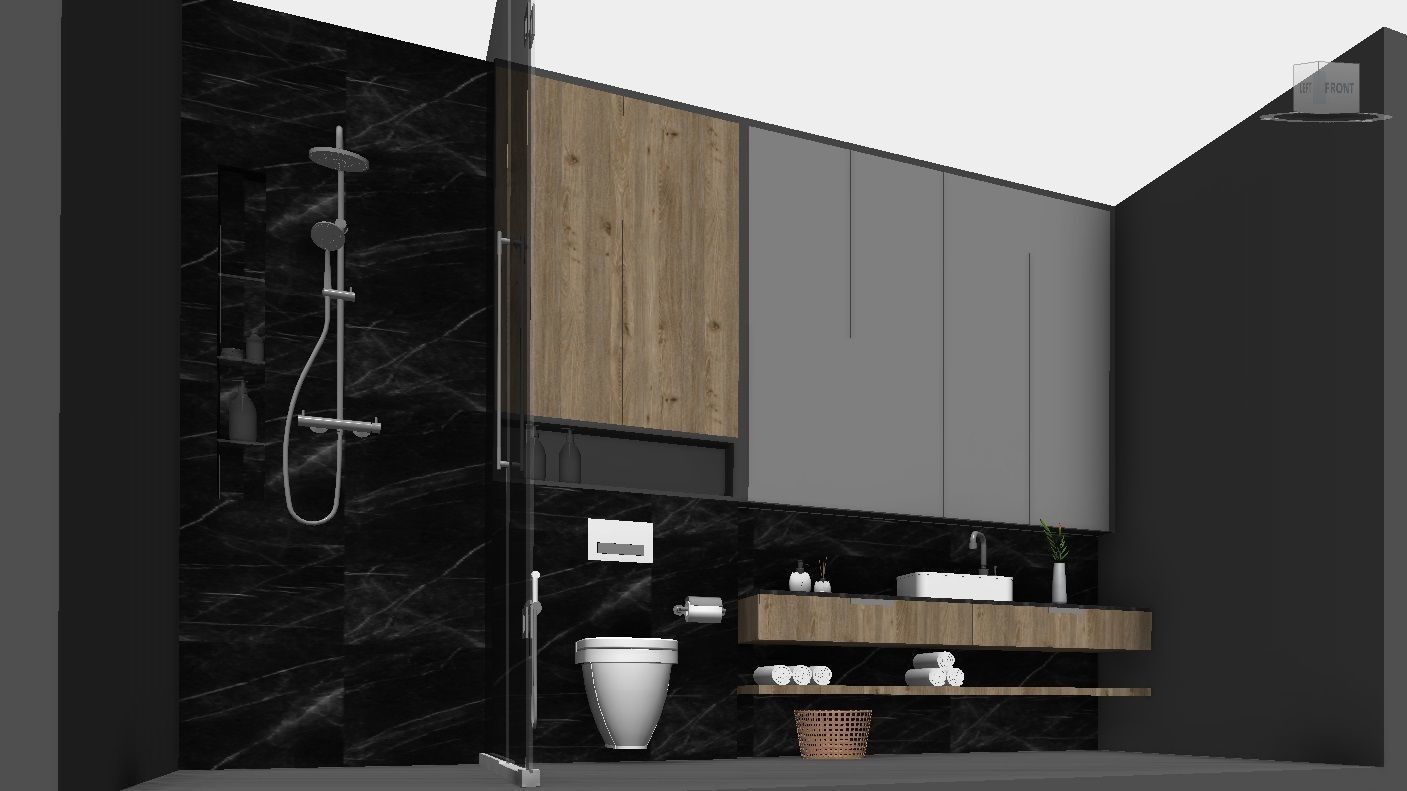Bathroom design revit family 3D model | CGTrader