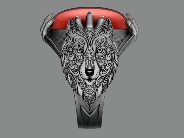 wolf ring 3D model | CGTrader