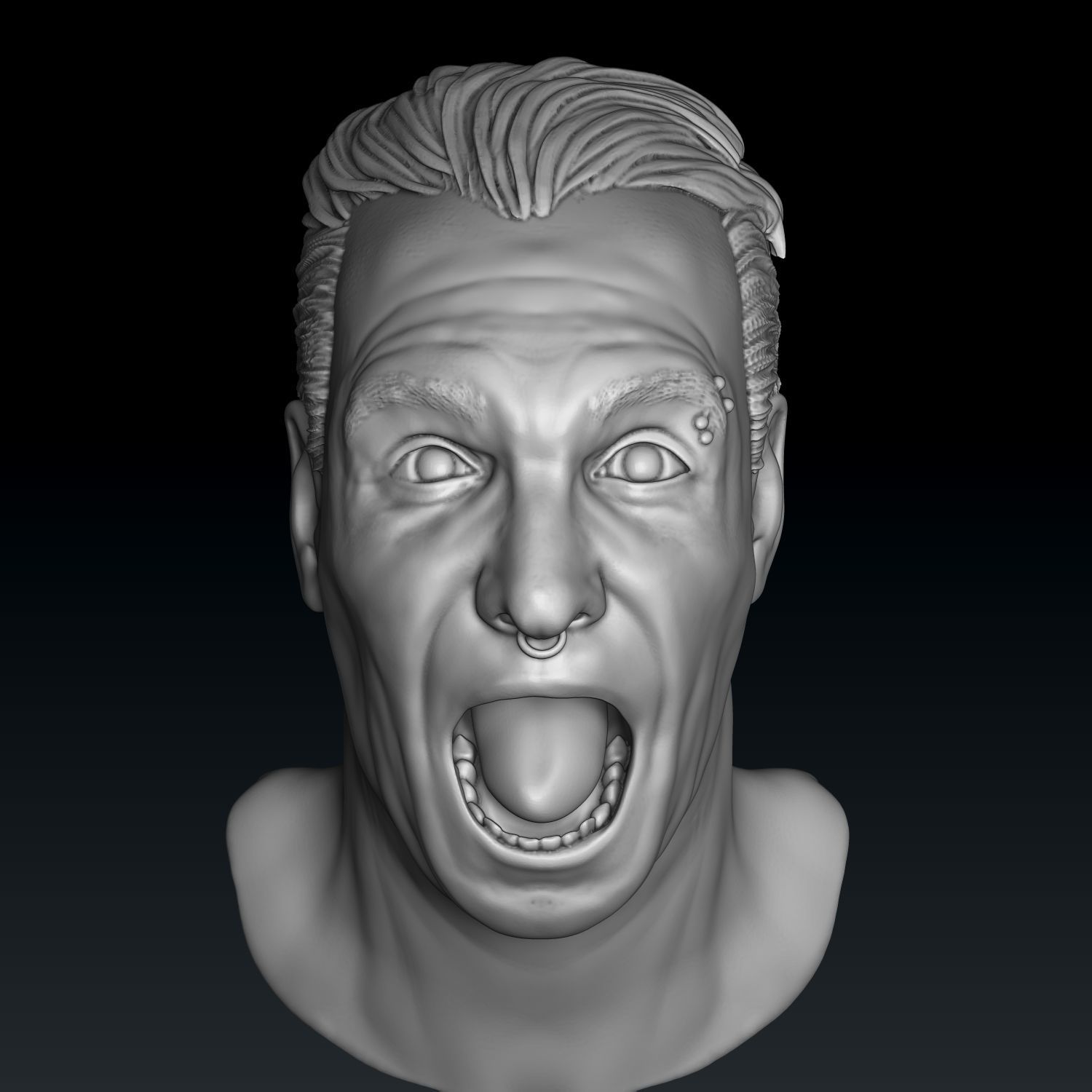 Till Lindemann Smile and Screaming Head model for 3D printing 3D model ...