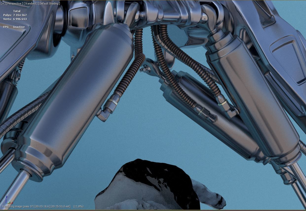Terminator T-800 Endoskeleton Rekvizit T1 V2 High Detal 3D model 3D ...